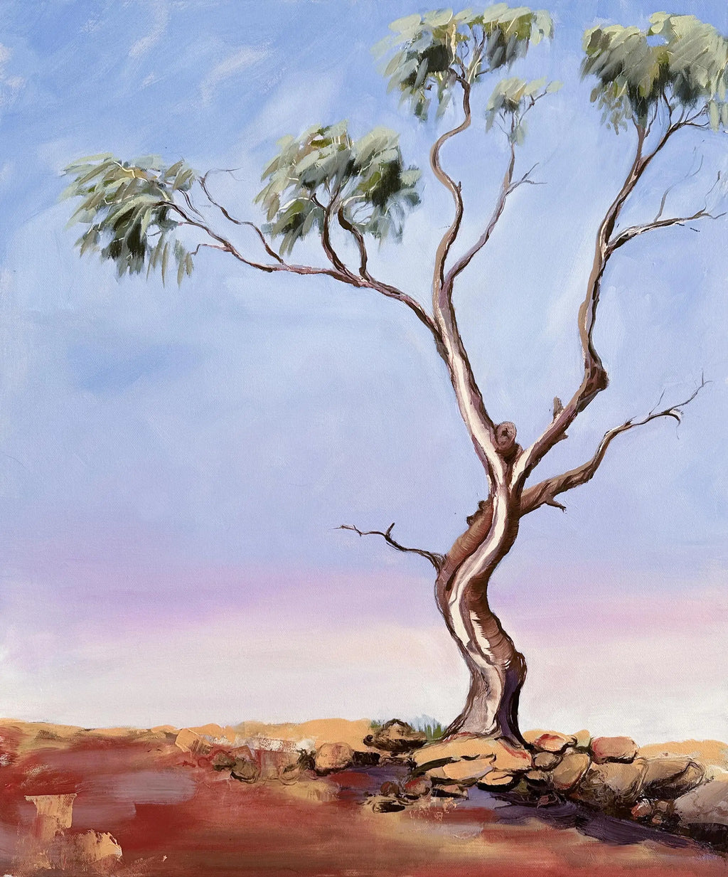 “Desert Tree” | Australian outback gum tree painting – Rebecca Eddison